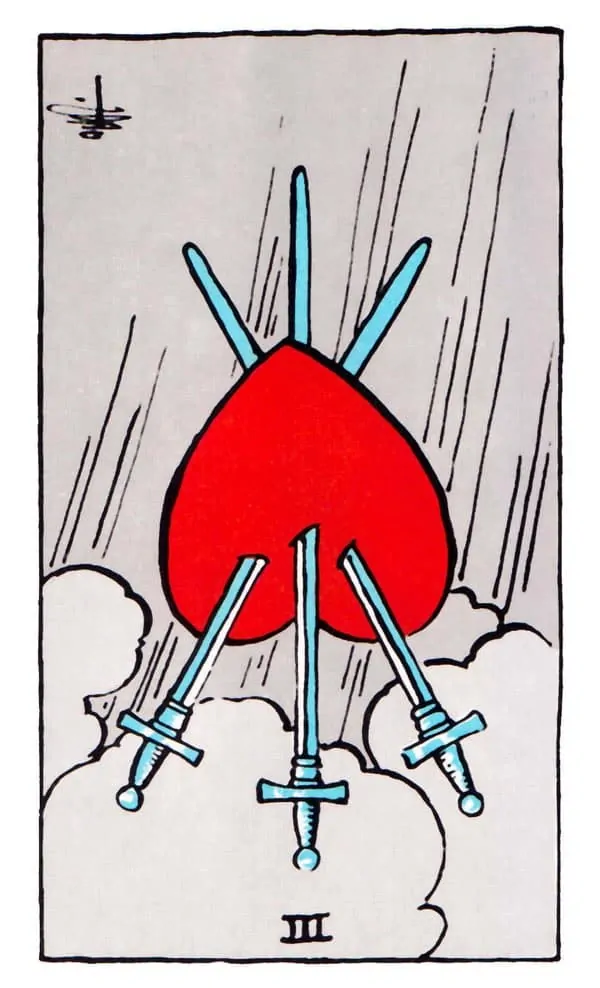 Three of Swords Tarot Card Meaning: Love, Health, Money & More
