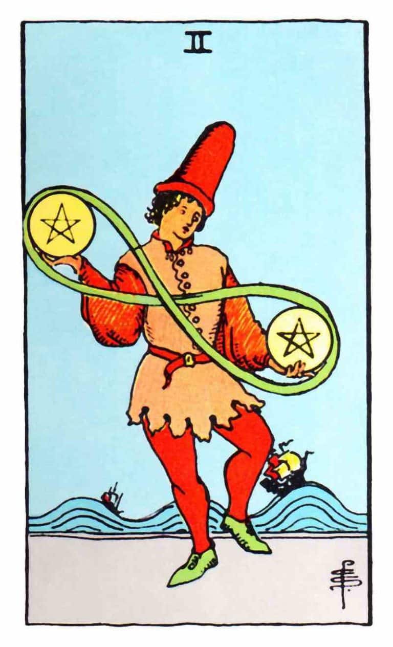 Two of Pentacles Tarot Card Meaning